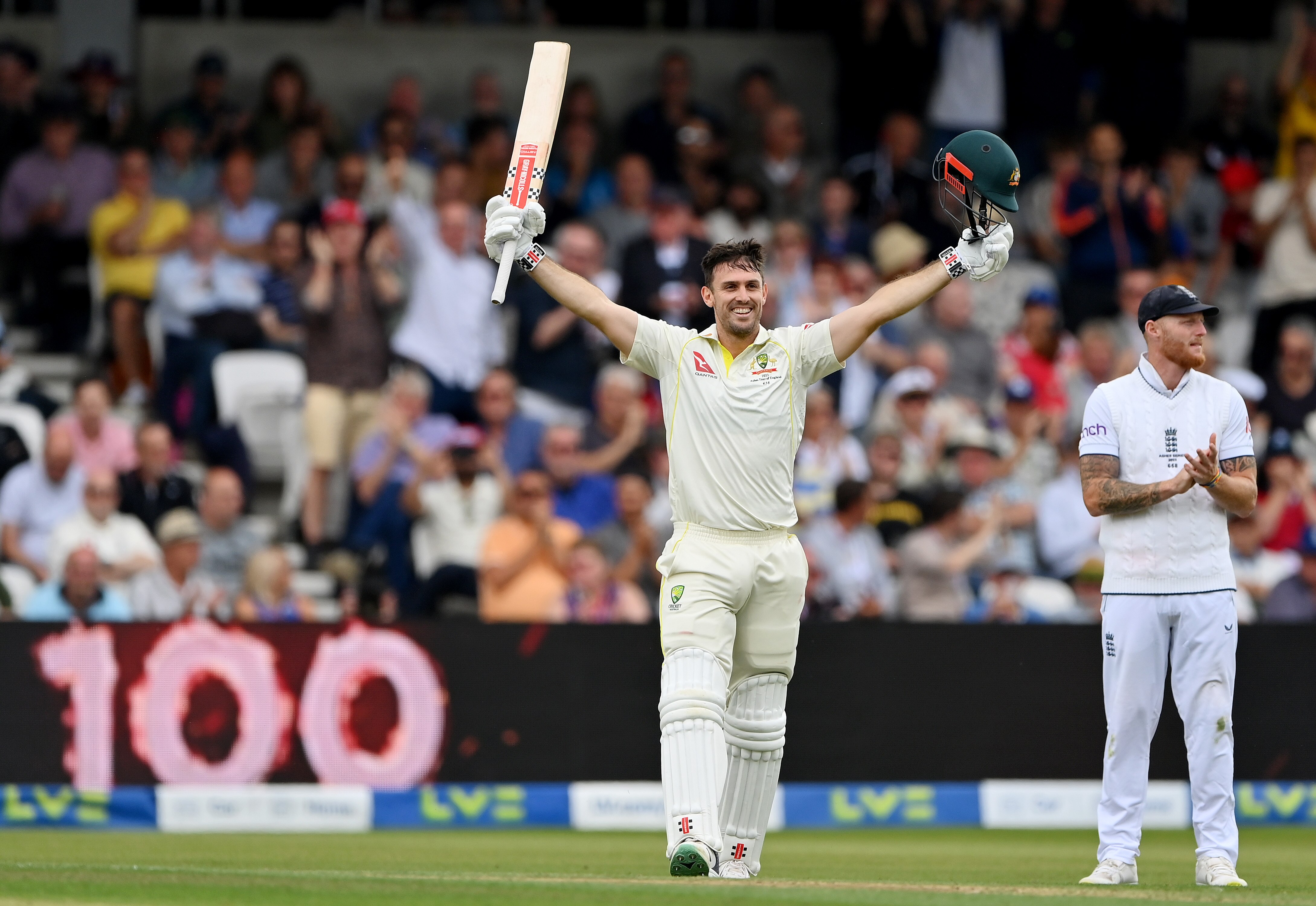 Mitch Marsh scores third Ashes century as 13 wickets fall on day one of ...