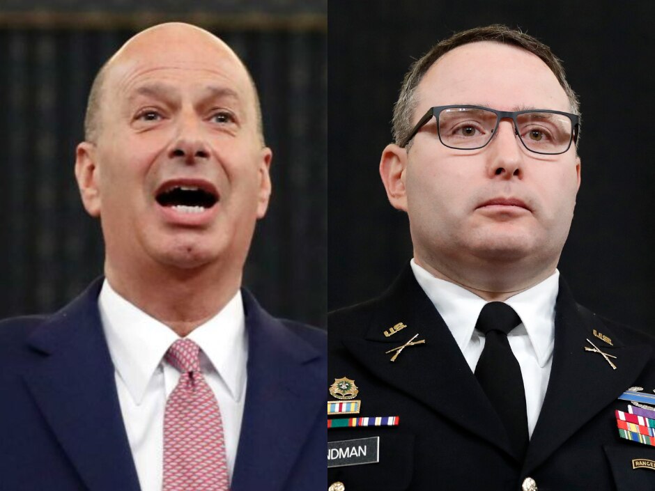 Donald Trump ousts Gordon Sondland and Lieutenant Colonel Alexander ...
