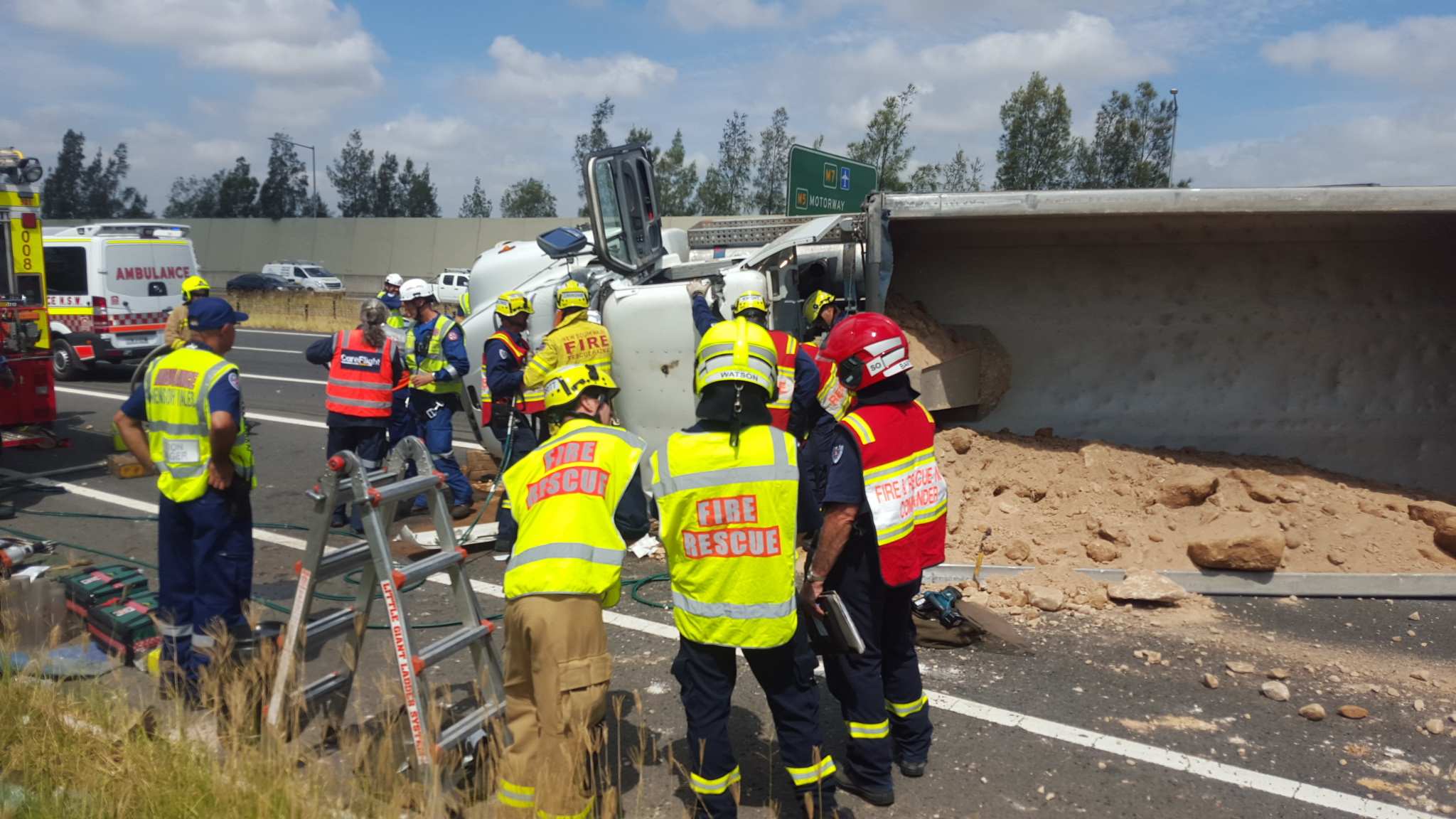 Sydney M7 truck crash causes major delays at Liverpool - ABC News