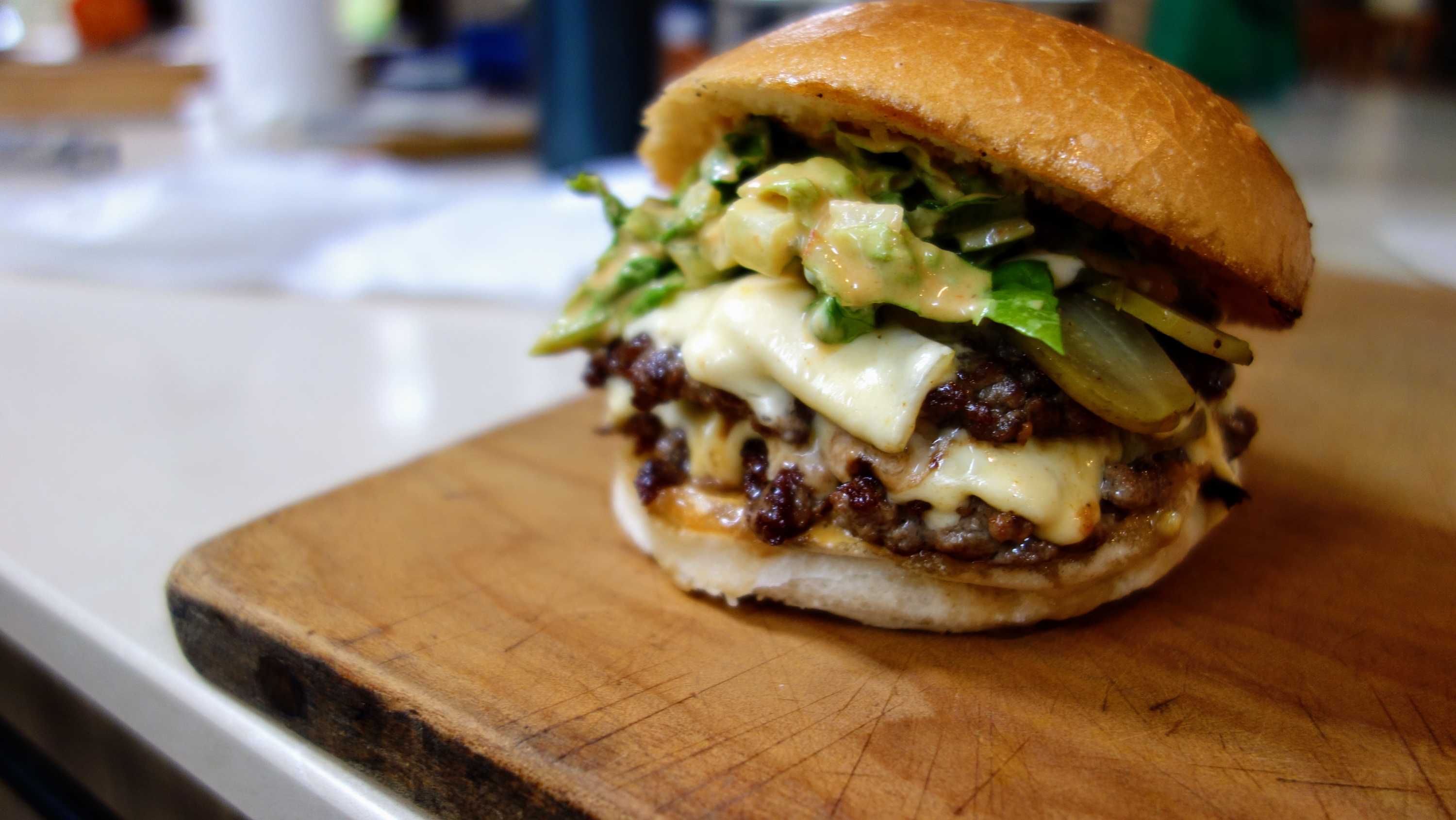 American style smashed cheese burgers - ABC Everyday