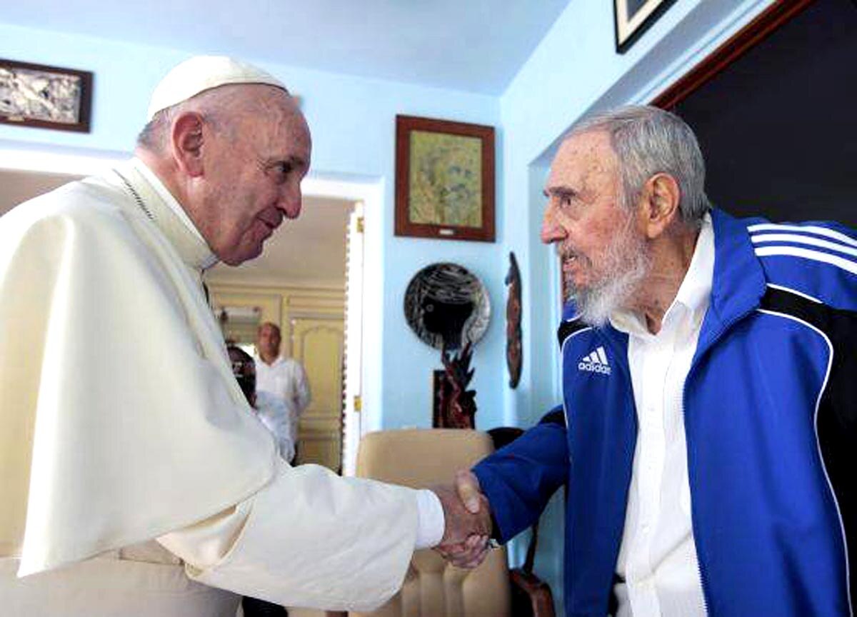 Pope in Cuba: Francis meets Fidel and Raul Castro after mass at Havana ...