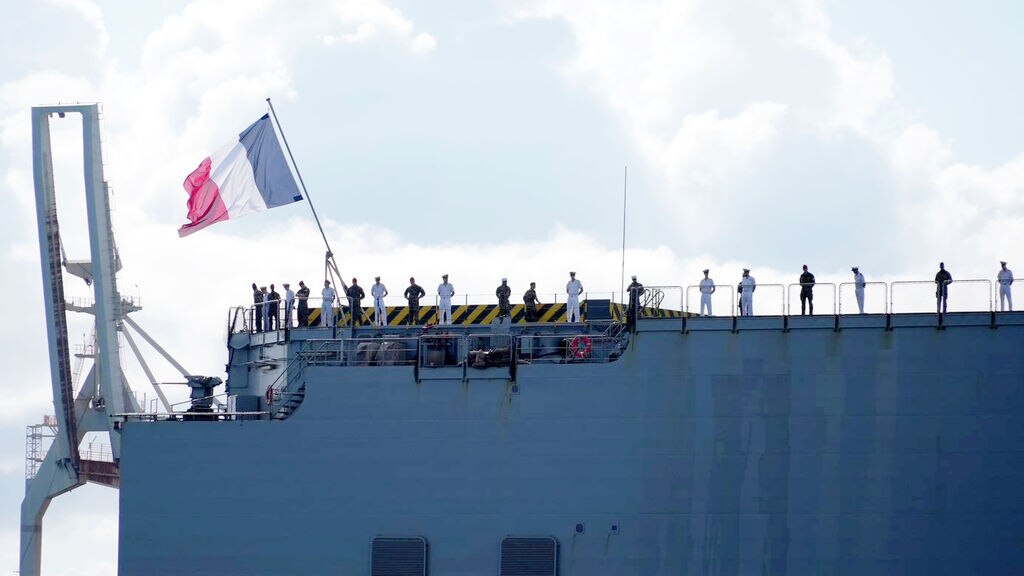 Giant French Navy ship docks in Townsville - ABC News