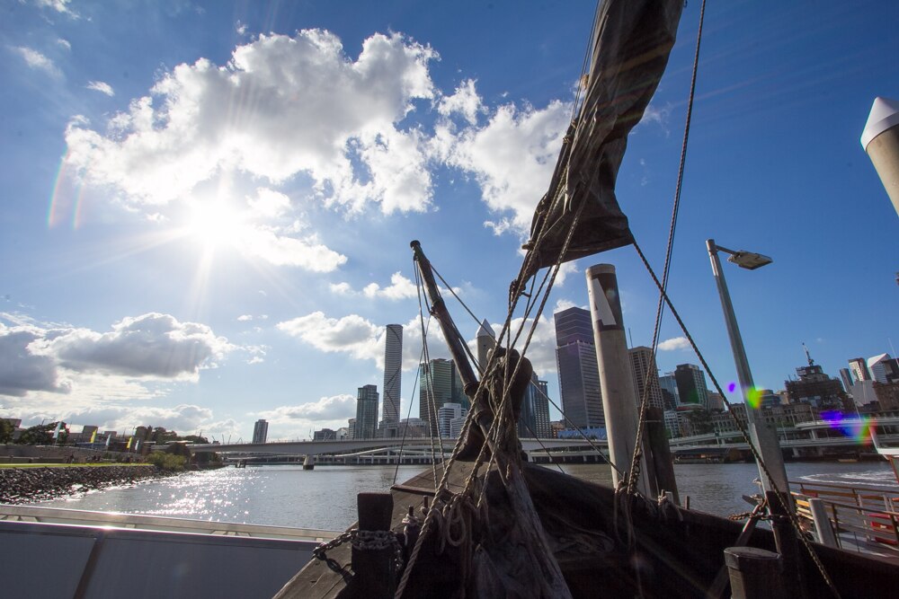 Australia's only 15th-century caravel, Notorious, sails into Brisbane ...