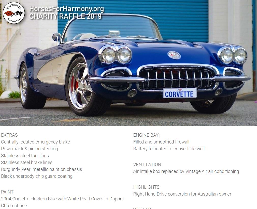 Horses for Harmony charity sold raffle tickets for Corvette but never ...