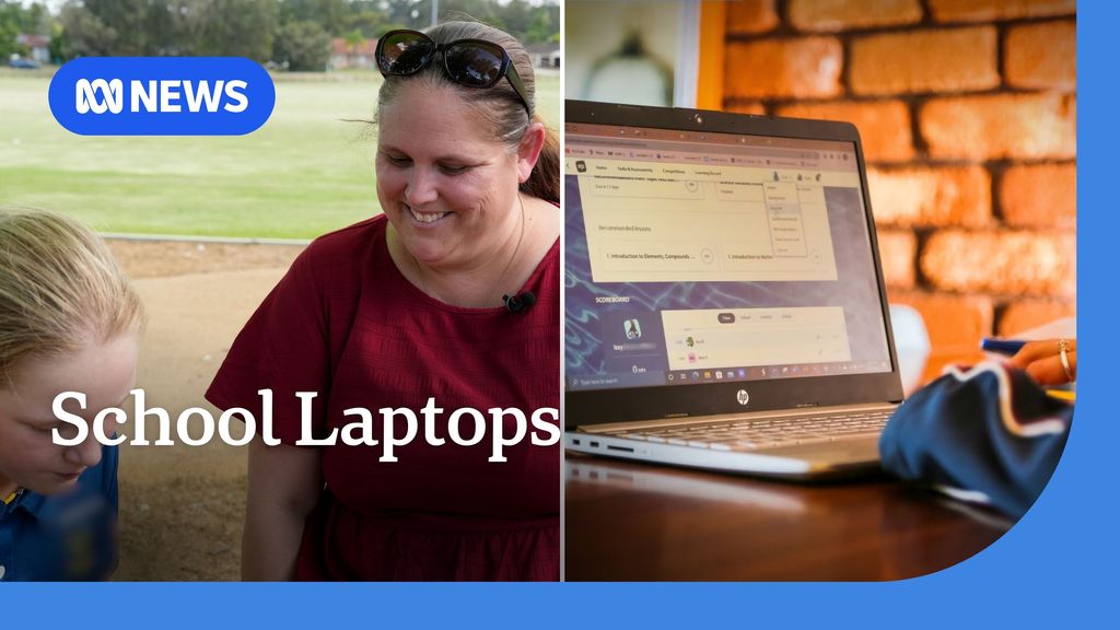 Refurbished laptop computers given to school students - ABC News