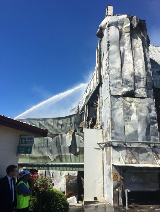Murray Bridge abattoir fire still burning deep in basement - ABC News