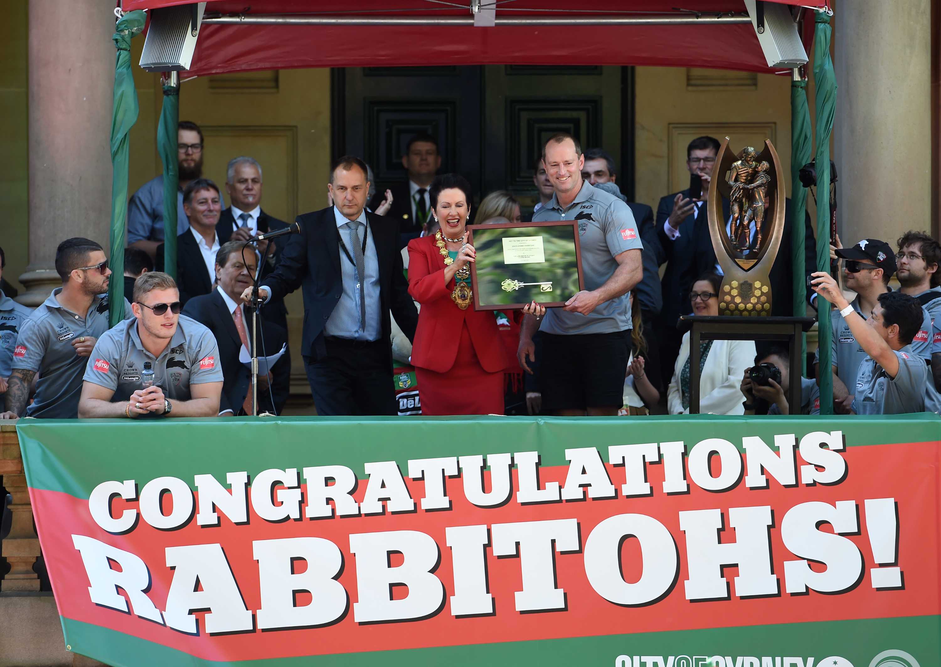 South Sydney Rabbitohs receive keys to the city as NRL premiership ...