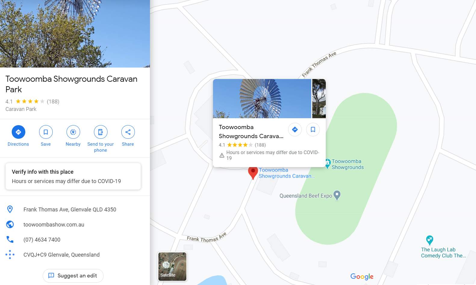 Google Maps error sees Toowoomba Showground listed on a road that doesn ...