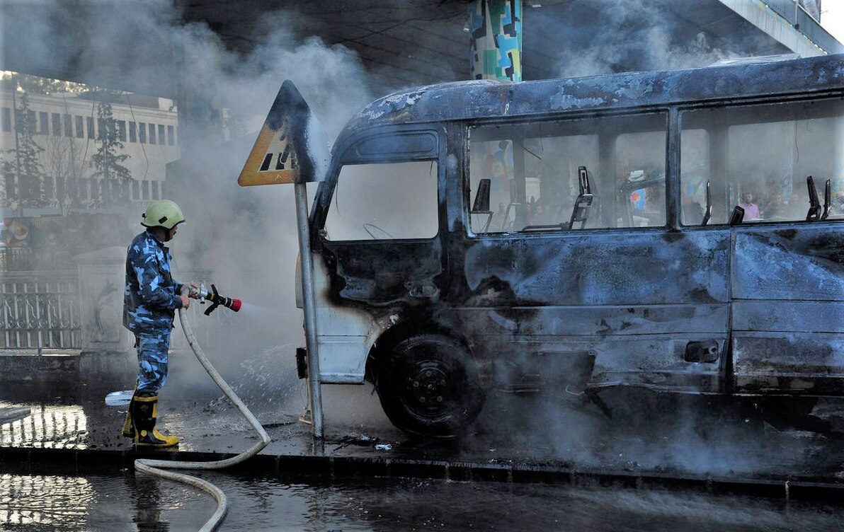 Children among 14 killed in roadside bomb attack on military bus in ...